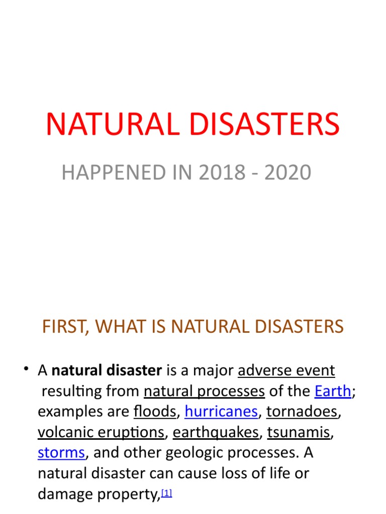 Natural Disasters: HAPPENED IN 2018 - 2020 | PDF