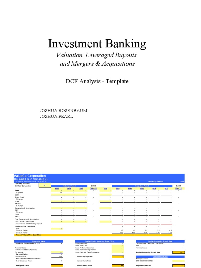 Investment Banking: Valuation, Leveraged Buyouts, and Mergers ...