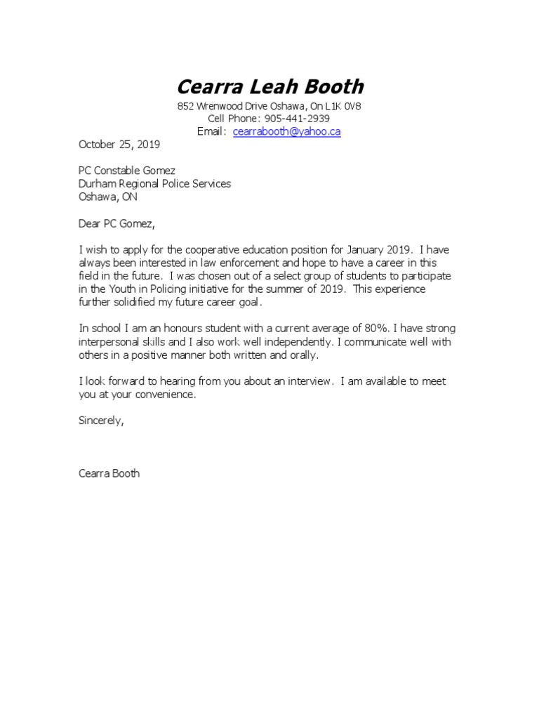 Cearra Leah Booth Resume PDF | PDF | Behavior Modification | Schools