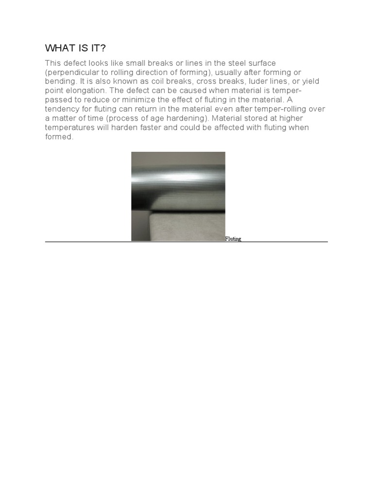 Understanding Steel Fluting Defects | PDF | Home & Garden