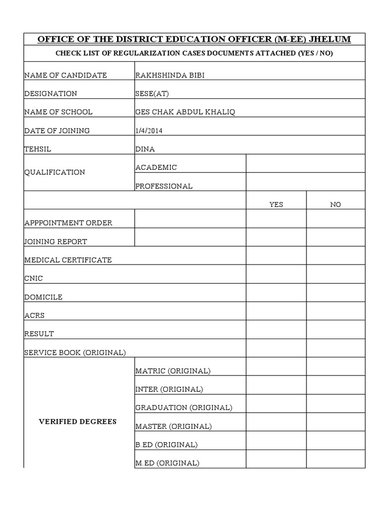 Jhelum Educators Regularization 2014 | PDF | Academia | Educational Stages