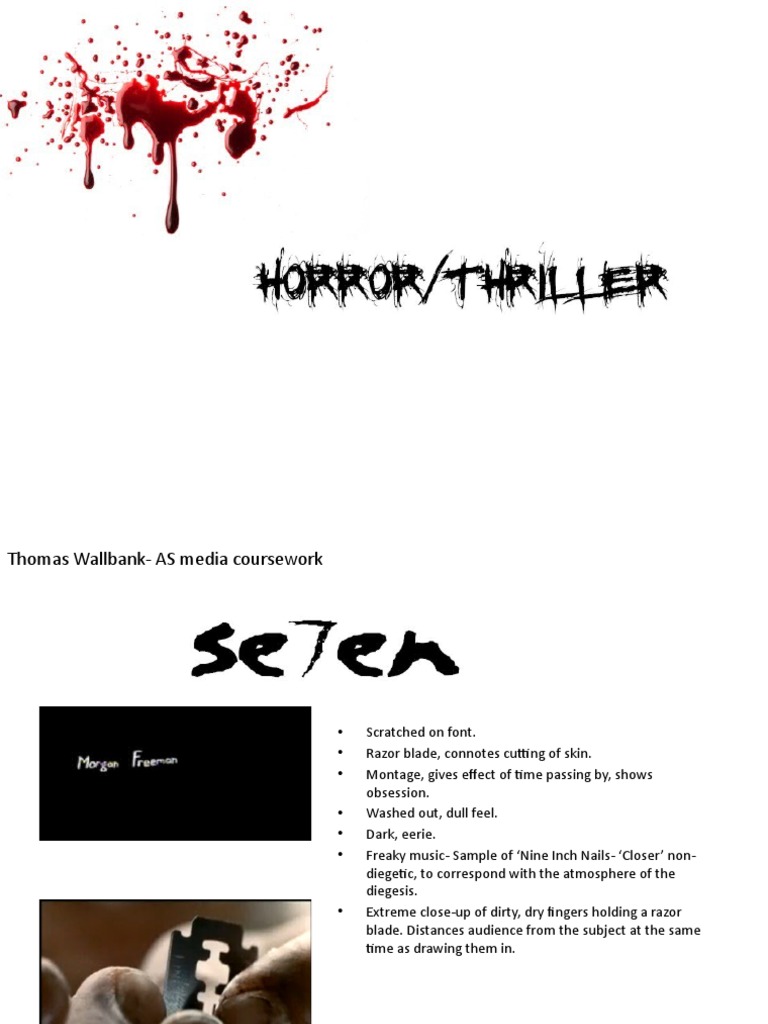 Analyzing Horror/Thriller Film Techniques | PDF