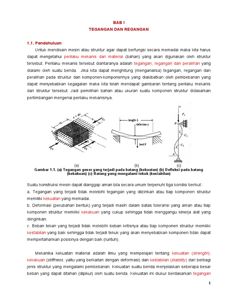 Tegangan dan Regangan pada Material | PDF