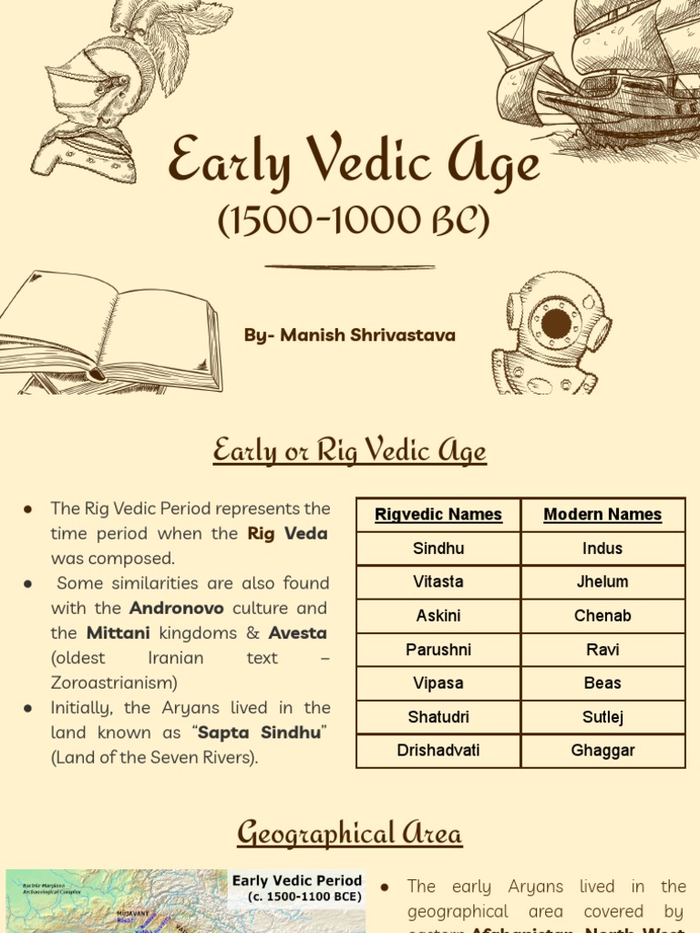 Early Vedic Age: The Rigvedic Period (1500-1000 BC | PDF | Indus River ...