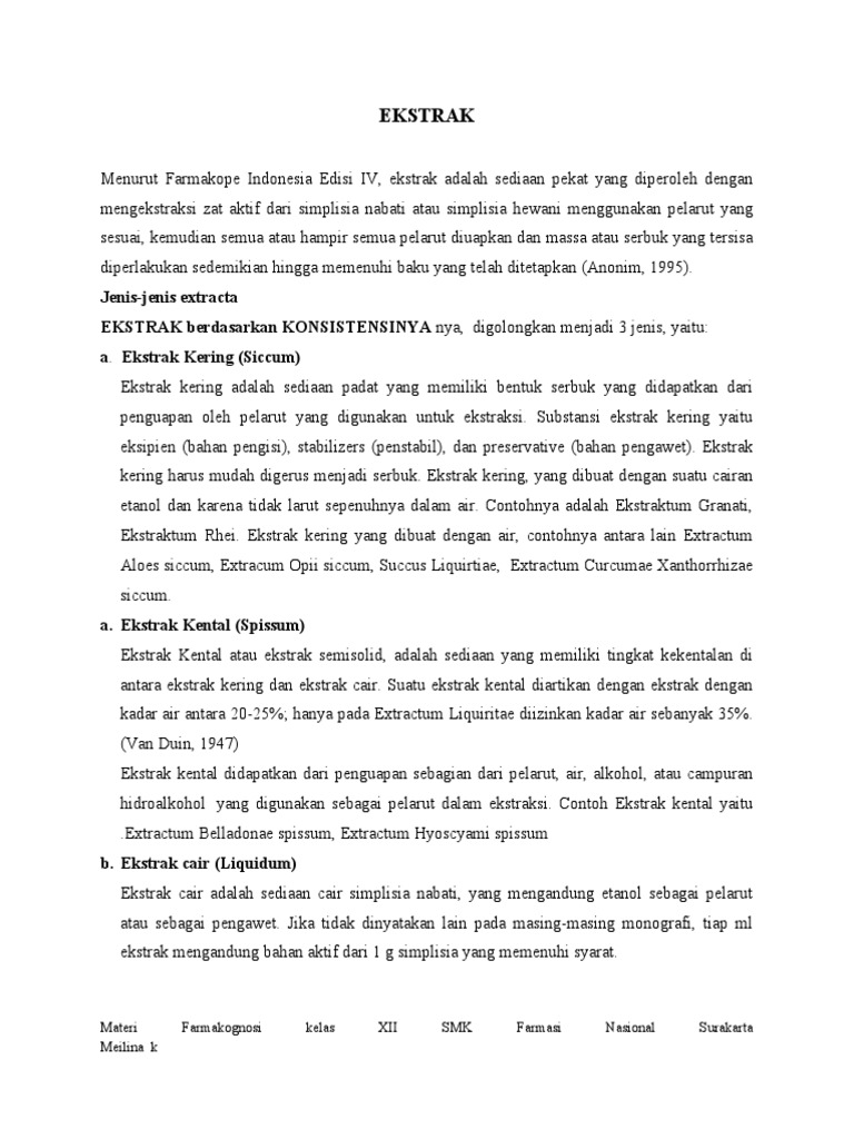 EKSTRAK | PDF | Memasak, Makanan, & Anggur | Kesehatan Holistik