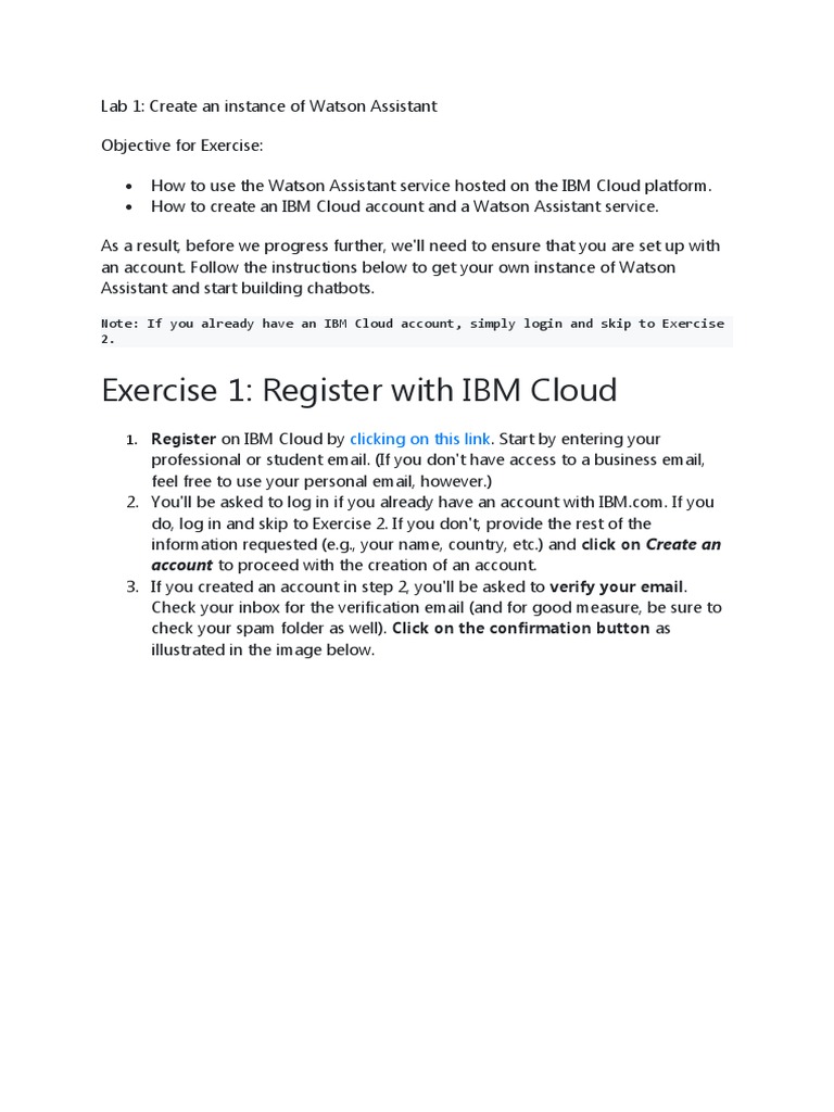 Create Watson Assistant instance | PDF | Watson (Computer) | Comma Separated Values