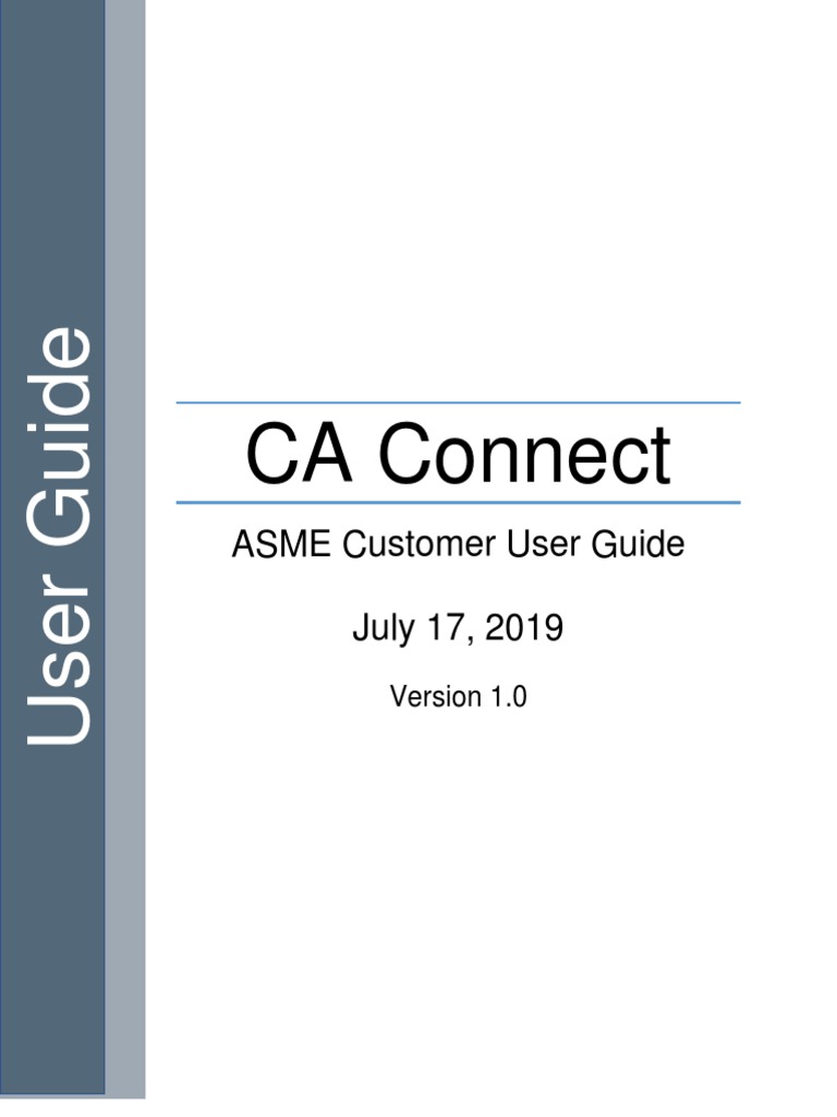 CA Connect Customer User Guide | Download Free PDF | United States ...