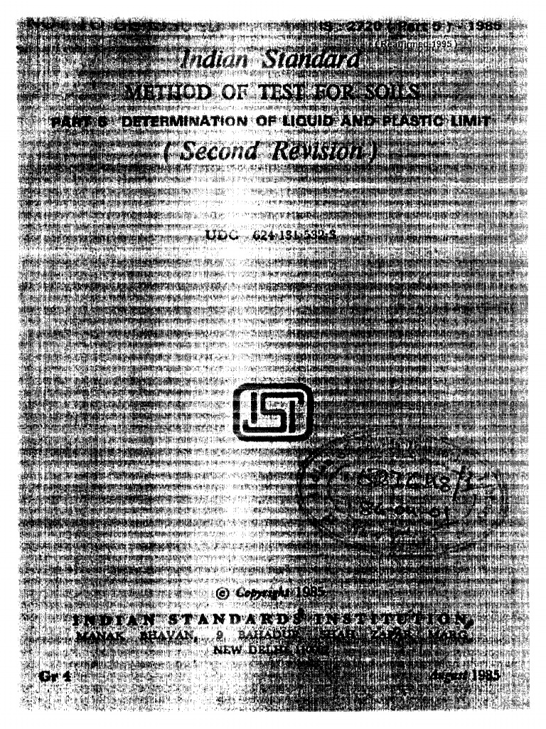 Is 2720 Part 5-1985 | PDF