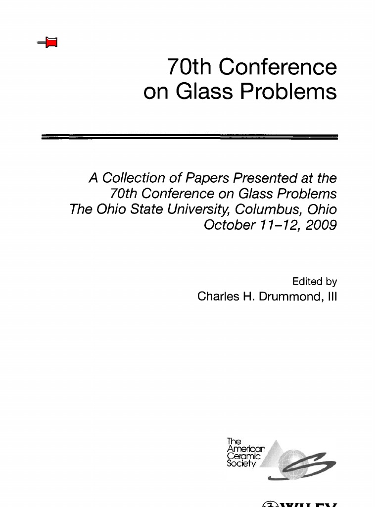70th Conference of Glass Problems | PDF | Glasses | Viscosity