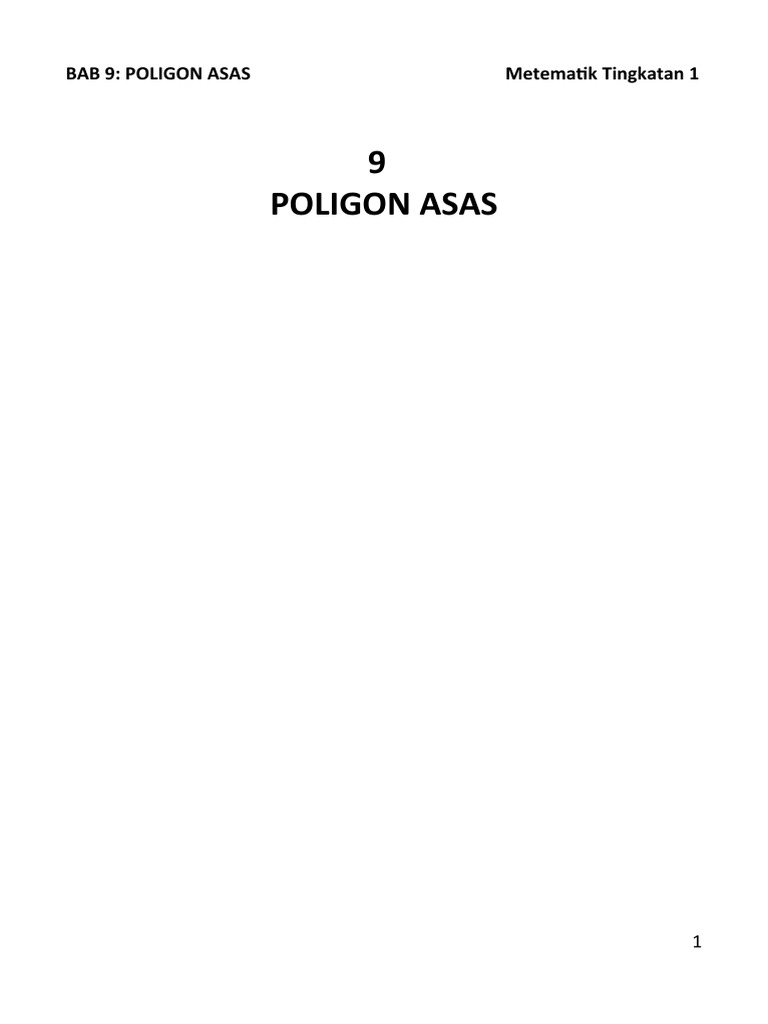 Nota Poligon Asas Tingkatan 1 | PDF