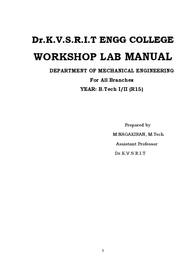 Workshop Lab: Manual | PDF | Casting (Metalworking) | Foundry