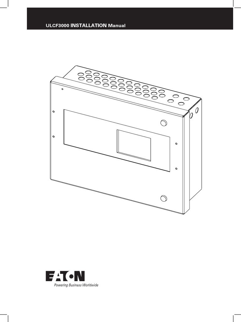 Eaton Fire Ul Addressable Panel Ulcf3000 Manual pr209 171 505 13 PDF ...
