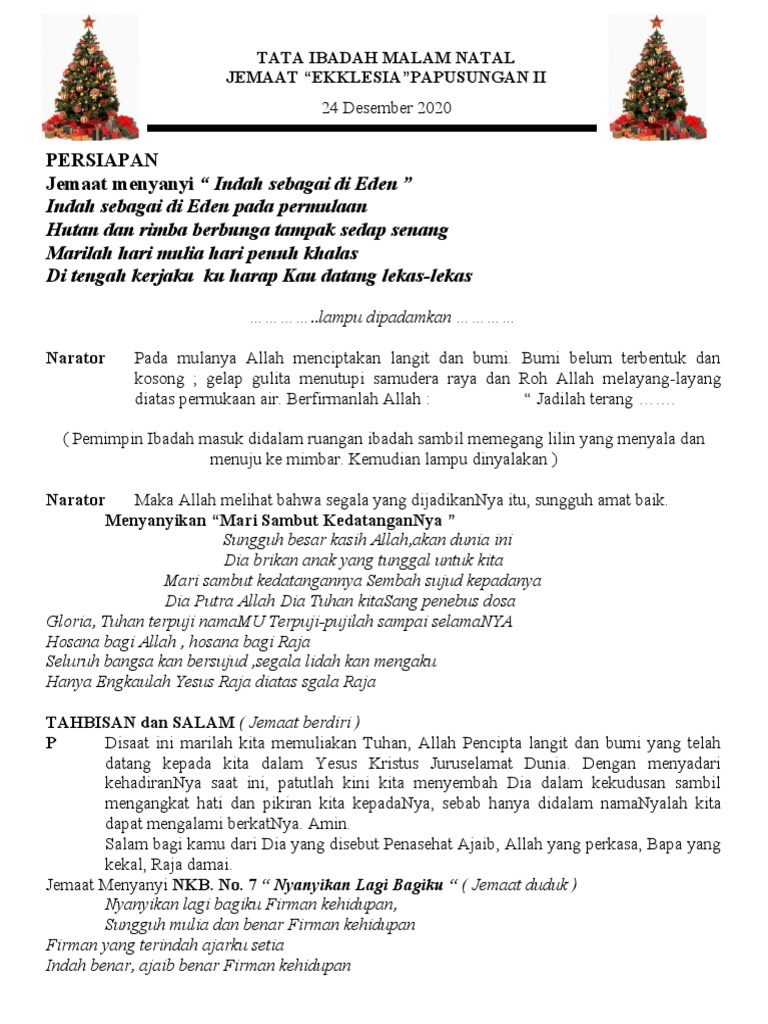 Malam Natal 24 Des ' 2020 | PDF