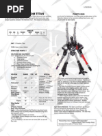 Emperor Titan Weapon Datasheet | PDF | Cannon | Barrage (Artillery)