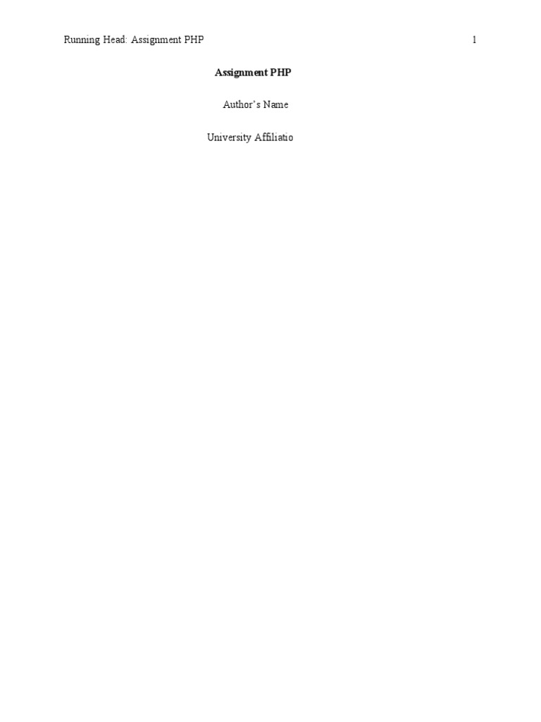 Running Head: Assignment PHP 1 | PDF | National Health Service ...