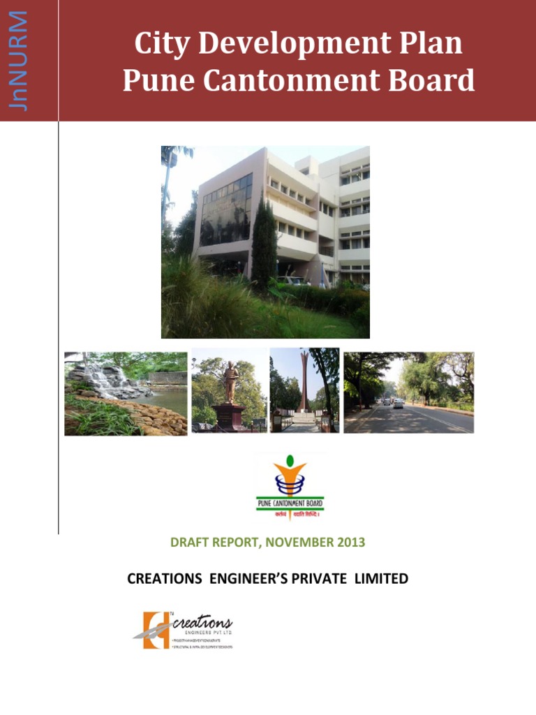 Pune Cantonment Development Plan | PDF | Infrastructure | Water Supply