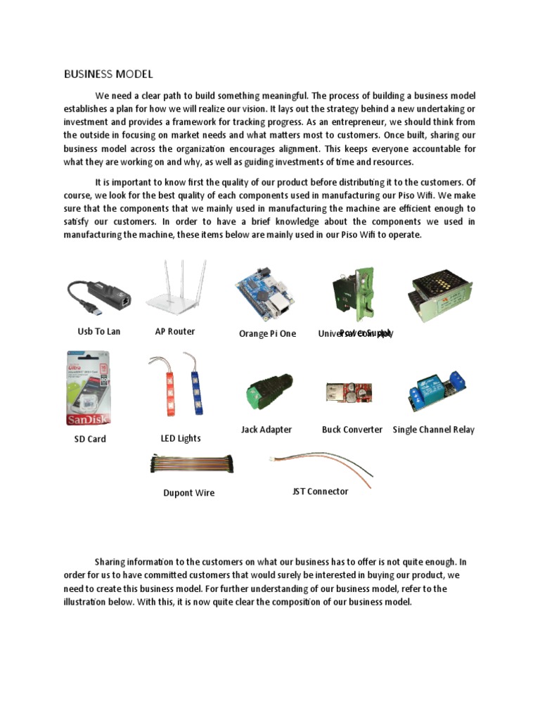 Business Model | PDF | Business Model | Wi Fi