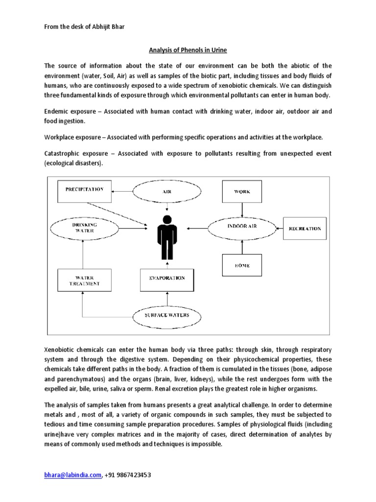Urine Sample For Phenol by GC and GCMS-AB | PDF | Liver | Urine