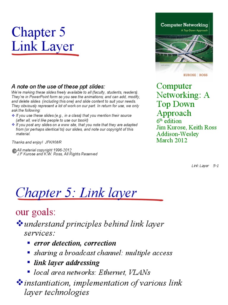 Link Layer: Computer Networking: A Top Down Approach | PDF | Internet Protocols | Network Switch