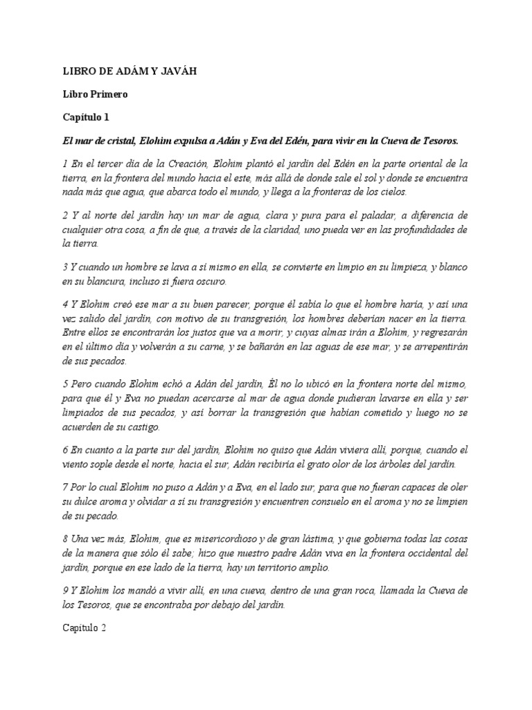 Libro de Adám y Javáh | PDF | Adán y Eva | Adán