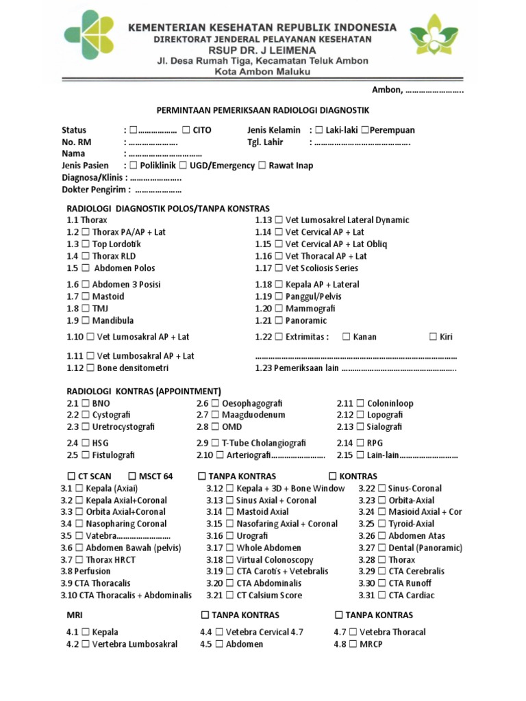 Formulir Permintaan Pemeriksaan Lab 2021 Pdf - vrogue.co Formulir Permintaan Pemeriksaan Lab 2021 Pdf - vrogue.co