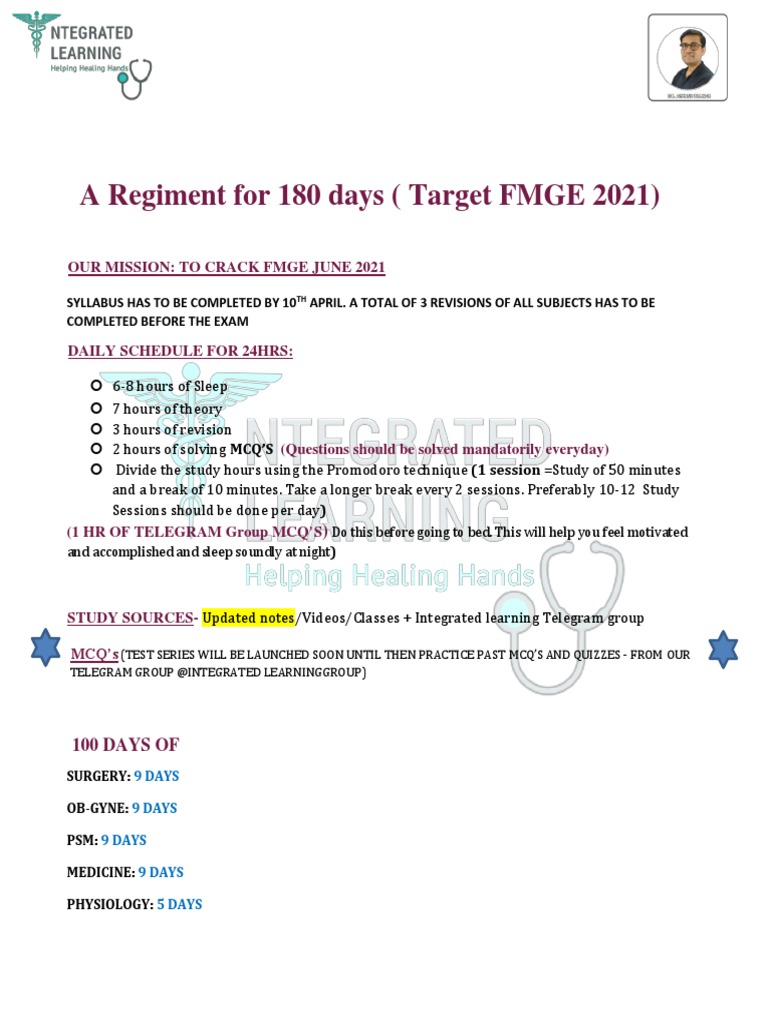 Fmge Plan For June 2021 | PDF | Science & Mathematics