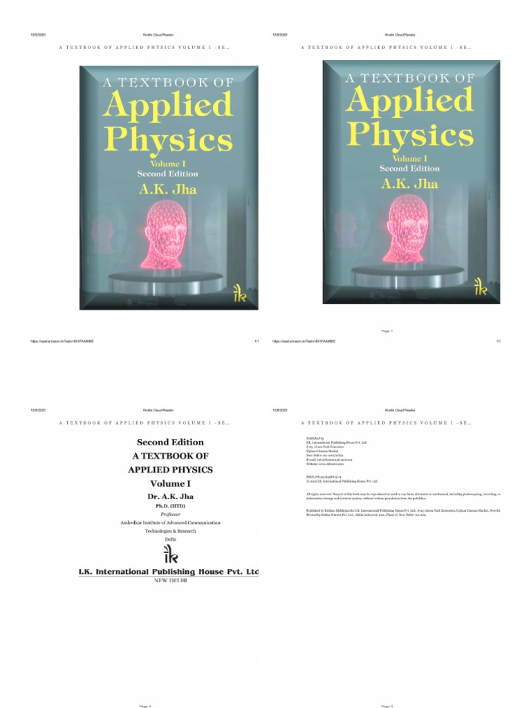 A Textbook of Applied Physics (A.K. Jha) Volume 1 PDF | PDF