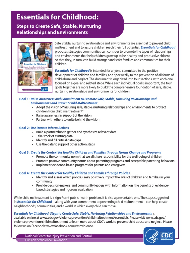CDC Factsheet | PDF | Child Neglect | Child Abuse