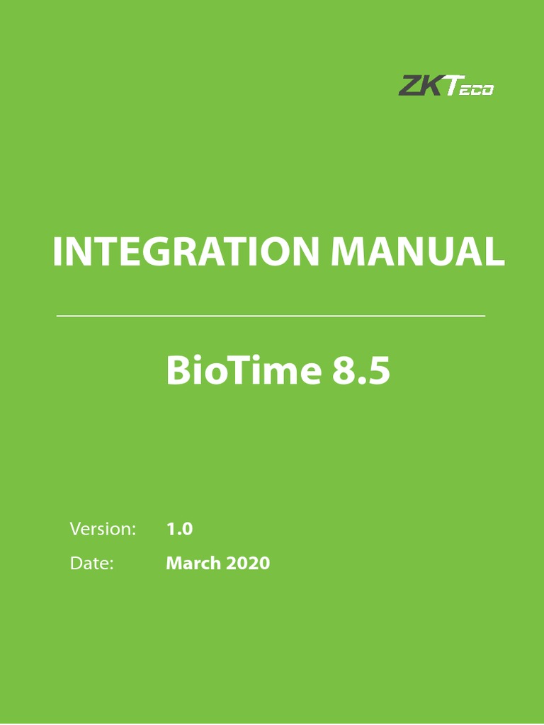 BioTime 8.5 Integration Manual | PDF | Microsoft Sql Server | Data ...