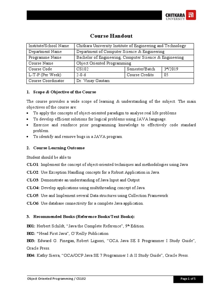 Oops Java Pdf Method Computer Programming Class Computer Programming