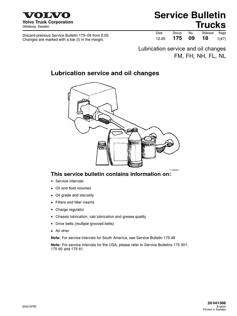 Volvo FH Lubrication Service Guide | PDF | Motor Oil | Axle