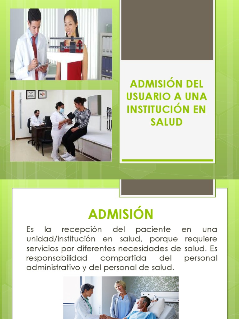 Admision Del Paciente | PDF | Paciente | Enfermería