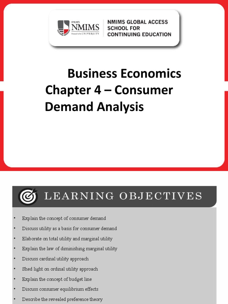 Business Economics Chapter 4 - Consumer Demand Analysis | PDF | Utility ...