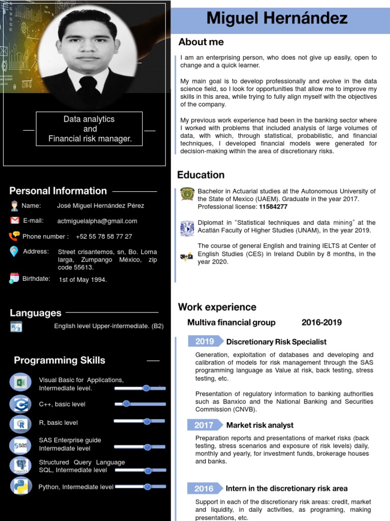 Diplomat Resume: José Miguel Hernández | PDF | Sql | Sas (Software)