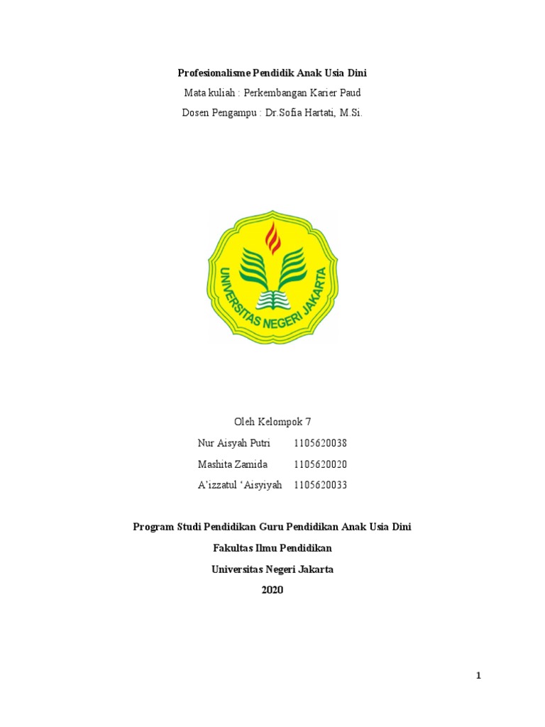 Perkembangan Karier Paud | PDF | Kesehatan Holistik