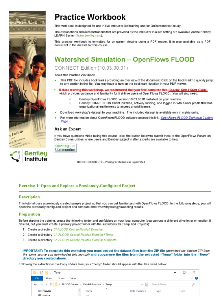 OpenFlows FLOOD Quick Start - Watershed Simulation | PDF | Geographic ...