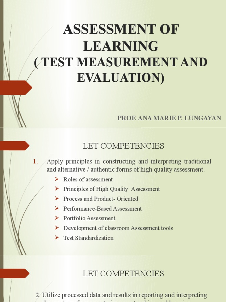 Principles and Practices of Assessment for Learning | PDF | Educational ...