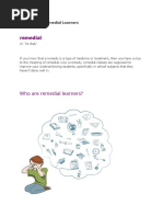 Principles of Remedial Teaching | PDF | Learning | Teachers