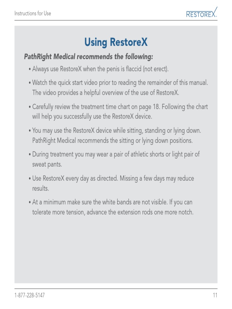 RestoreX Device Usage Guide | PDF | Tension (Physics) | Penis