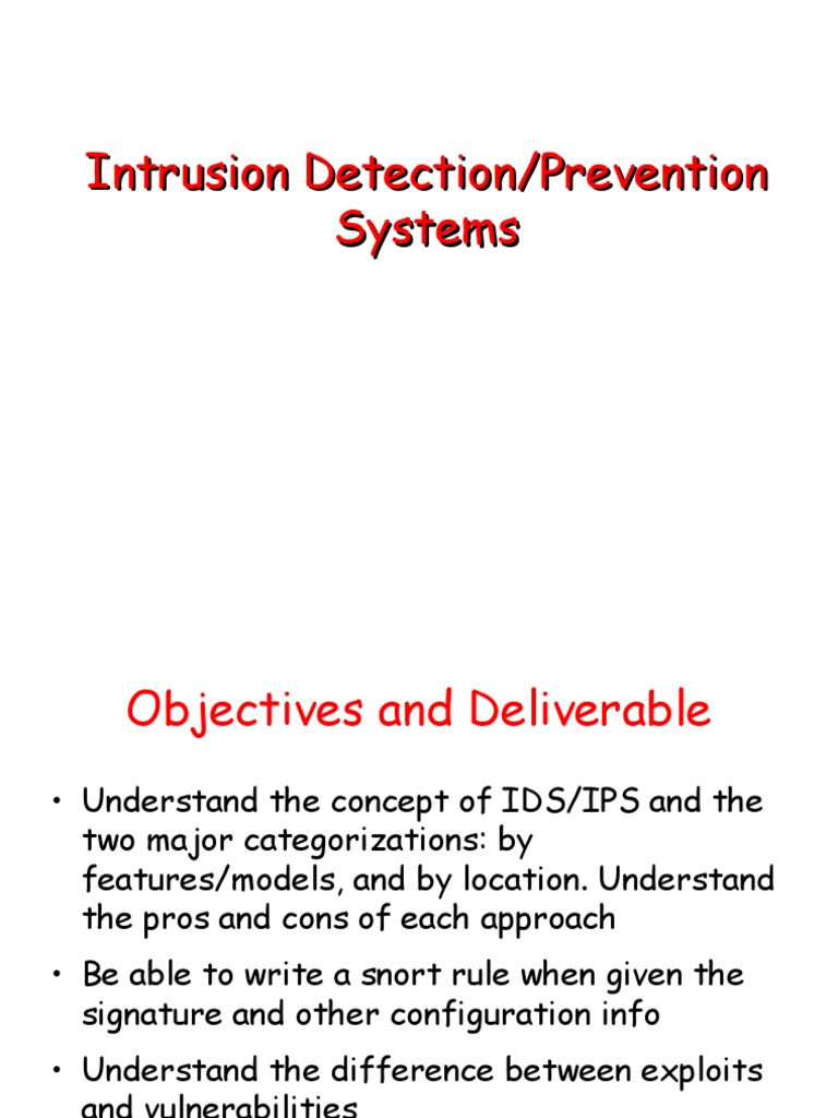 Intrusion Detection/Prevention Systems | PDF | Transmission Control Protocol | Computer Network