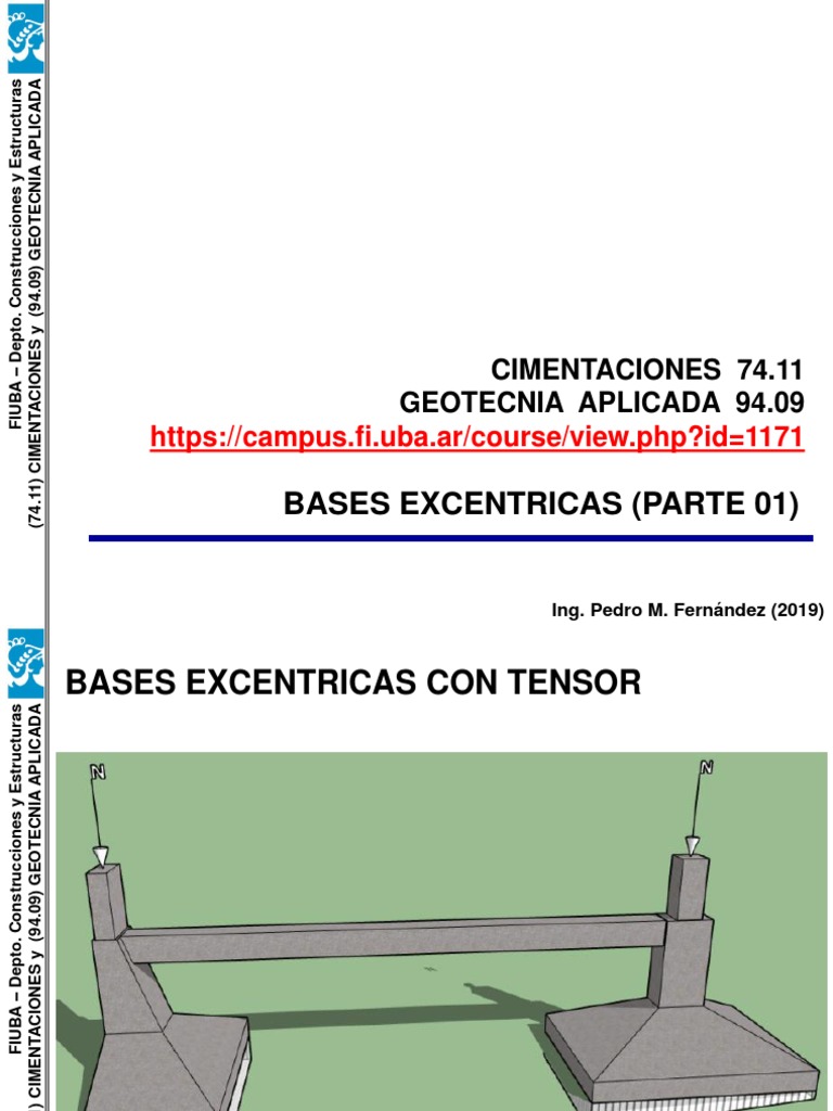 U1 Bases Excentricas (Parte 01) | PDF | Ingeniería estructural | Ingeniería geotécnica