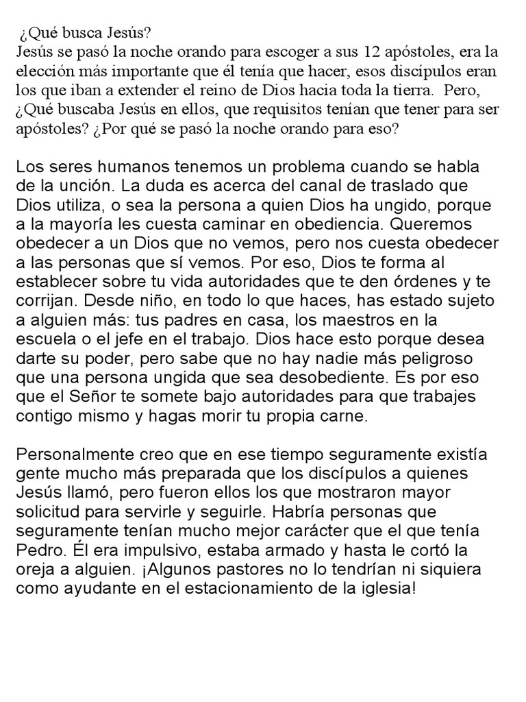 Qué Busca Jesús | PDF | Obediencia (comportamiento humano) | Jesús
