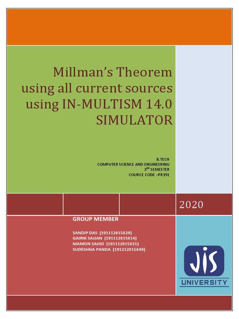Millmans Theorem Using All Current Sources - F 1 | PDF