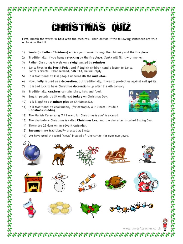 Christmasquiz PDF | PDF | Santa Claus | Christmas