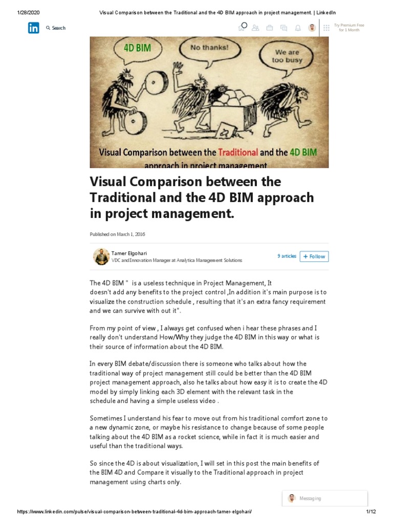 Visual Comparison Between The Traditional and The 4D BIM Approach in ...