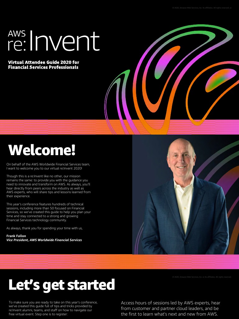 AWS Reinvent 2020 Financial Services Attendee Guide | PDF | Amazon Web Services | Cloud Computing