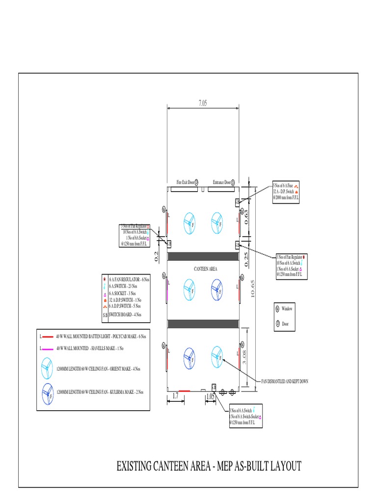 Canteen Area Mep Layout | PDF | Building Engineering | Components