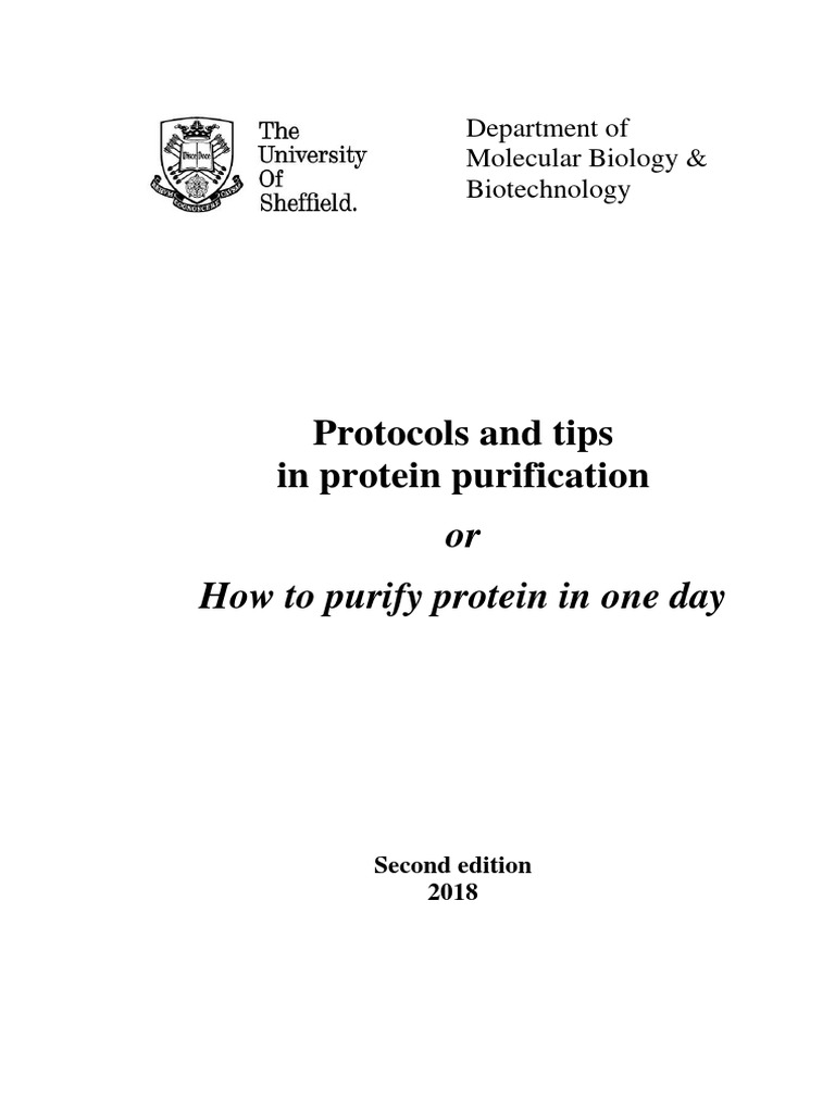 Protein Purification Protocols Guide | PDF | Protein Purification ...