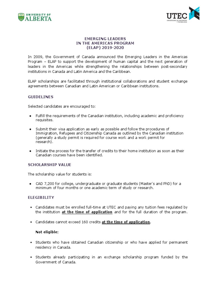 Application Guide - ELAP 19-20 | PDF | Postgraduate Education ...