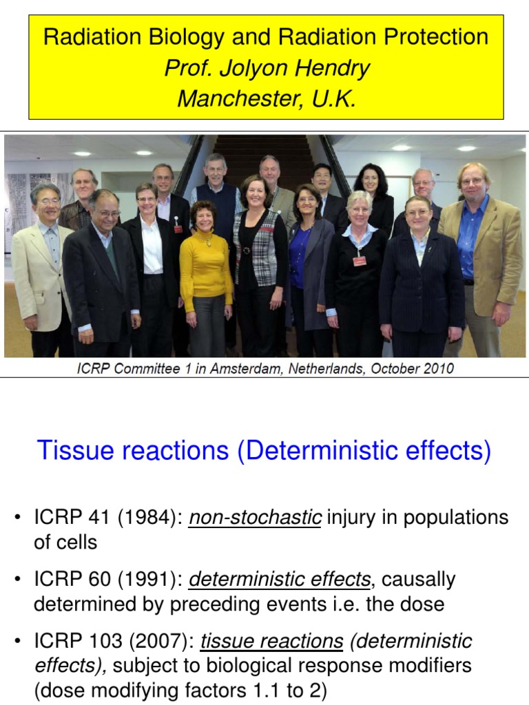 Jolyon Hendry RadioBiology and Radiation Protection | PDF | Absorbed ...
